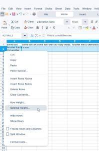 Autofit Columns And Rows In Libreoffice And Openoffice
