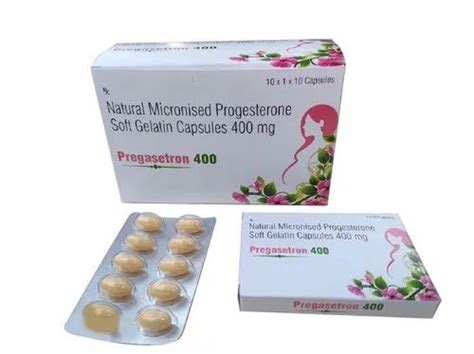 Natural Micronized Progesterone Soft Gelatin Capsules At Box Pharmaceutical Tablet In