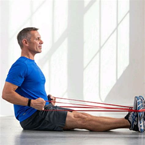 Resistance Band Row Exercise How To Workout Trainer By Skimble