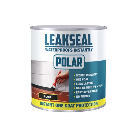 Polar Premium Leak Seal Black Instant Waterproof Roof Sealant Paint For Leaks Ml Roof