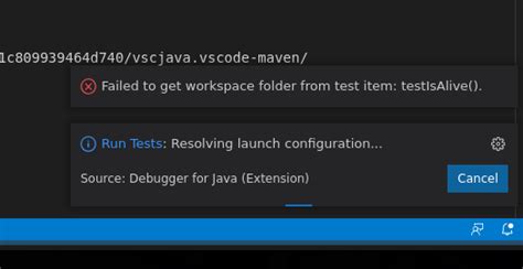 Error Failed To Get Workspace Folder From Test · Issue 154199