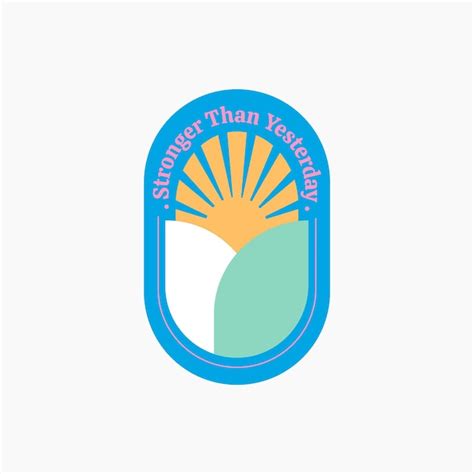 Premium Vector Stronger Than Yesterday Sticker