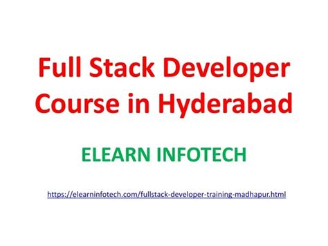 Ppt Full Stack Developer Course In Hyderabad Powerpoint Presentation