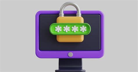 Password Protected Computer Screen Icon 3d Incl Access And Device Envato