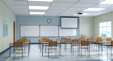 School Classroom Interior 3d Model 3d Model 99 Max Obj Fbx Free3d