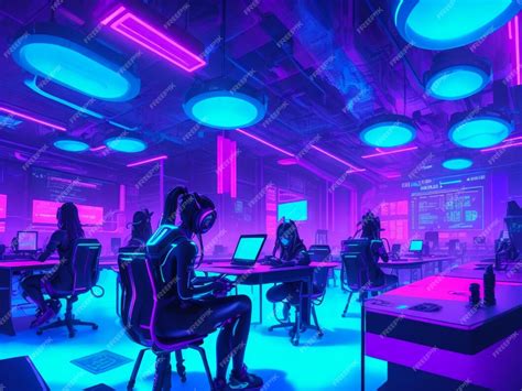 Premium Ai Image A Digital Illustration A Metaverse Classroom
