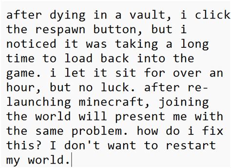 Game Stuck On Loading Terrain After Dying In A Vault R