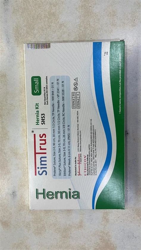 Ethicon Shs3 Hernia Kit Size 6x11 Cm At Best Price In Palanpur Id