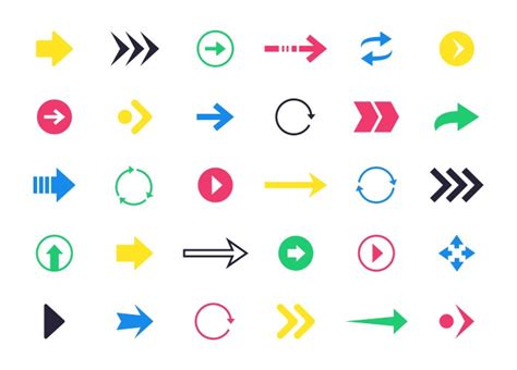Icon Set Navigation Buttons Royalty Free Vector Image