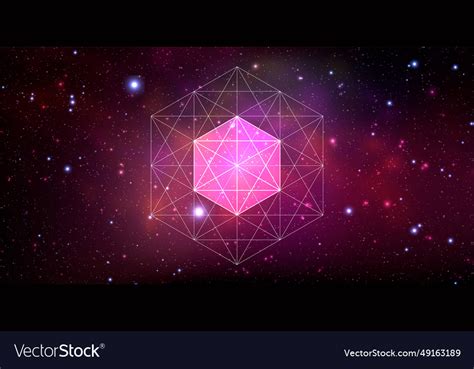 Mystical Sacred Geometry Symbol Royalty Free Vector Image
