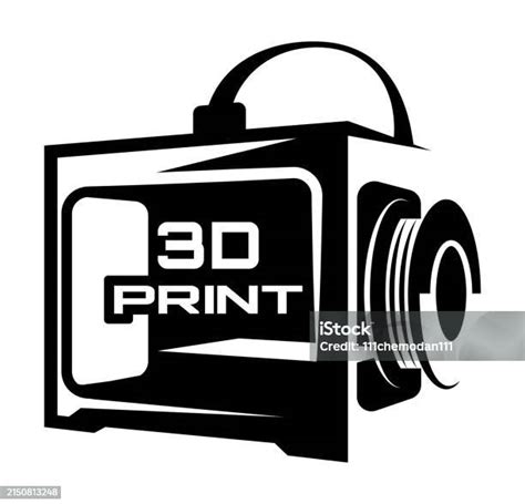 스풀이 있는 3d 프린터 디자인용 템플릿입니다 벡터 흑백 일러스트 0명에 대한 스톡 벡터 아트 및 기타 이미지 0명 3차원 형태 개념 Istock