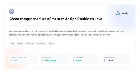 Cómo Comprobar Si Un Número Es De Tipo Double En Java Labex