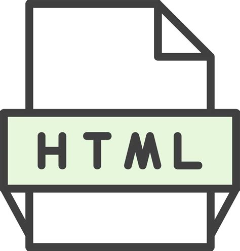 Html File Format Icon 15692258 Vector Art At Vecteezy
