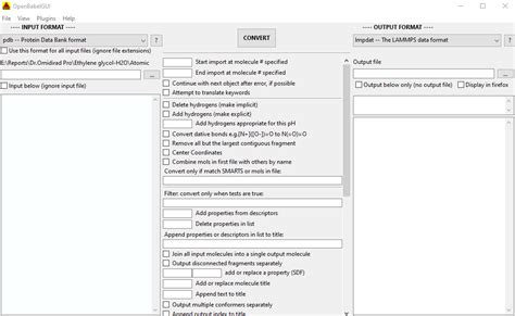 Open Babel Software Lammps Tube
