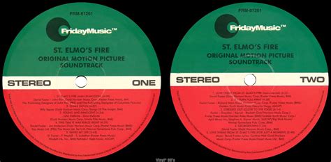 1985 St Elmos Fire Original Motion Picture Soundtrack Varios Artistas Rockronología