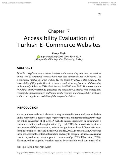 Pdf Accessibility Evaluation Of Turkish E Commerce Websites