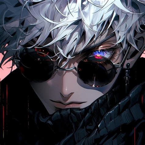 Premium Ai Image Goju Satoru Coolwhite Hairedblue Eyes Wallpaper From Jujutsu Kaisen Anime