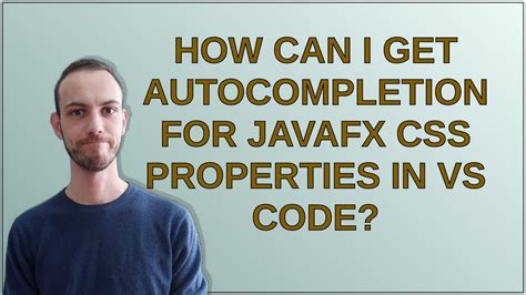 how can i get autocompletion for javafx css properties in vs code