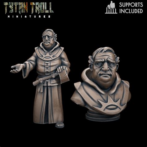 D Printable Curse Of Strahd Donovich Mini Bust Combo Pre Supported By TytanTroll Miniatures