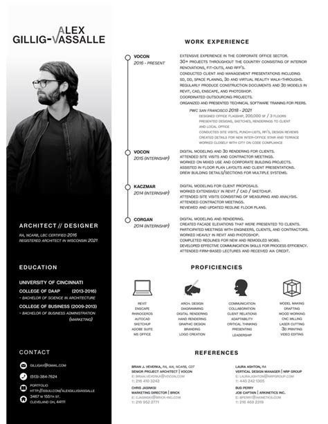 Architectural Resume Graphic Design Resume Resume Design Resume