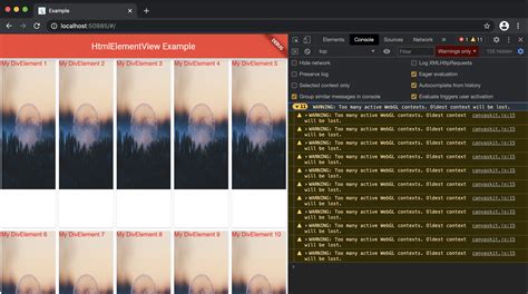 Web `flutter Restoring Webgl Context` Logs In Console While Rendering Canvaskit · Issue