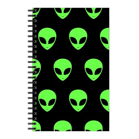 Retro Alien Neon Green And Black Journal Shutterfly