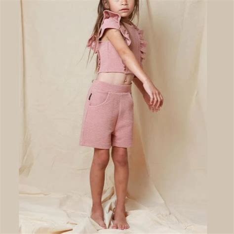 Tiny Tribe Bottoms Nwt Tiny Tribe Girls Dusty Rose Textured Short 6