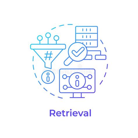 Retrieval Blue Gradient Concept Icon Stock Vector Illustration Of