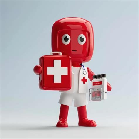 Premium AI Image Virtual Healing A 3d Character Doctor In Digital