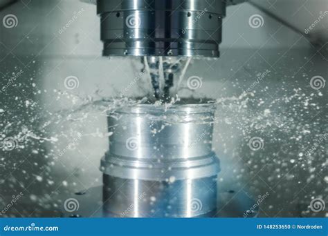 CNC Milling Machine During Operation Stock Photo Image Of Machining Drilling