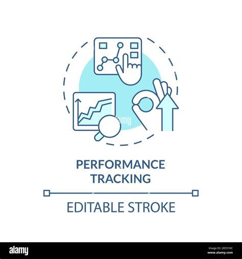 Performance Tracking Turquoise Concept Icon Stock Vector Image And Art Alamy