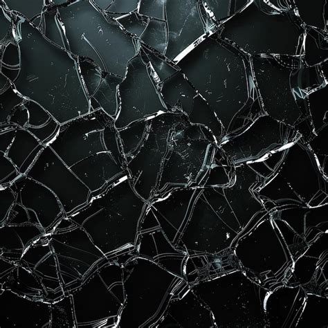 Cracked Glass Texture With Intricate Shatter Patterns On A Dark