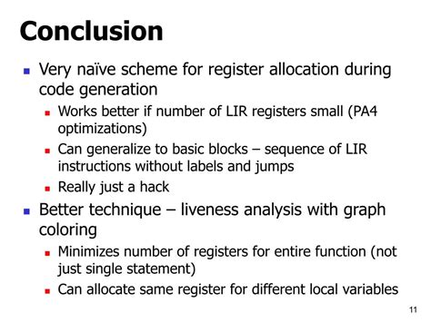 ppt efficient register allocation optimization scheme powerpoint