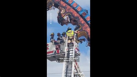 Rollercoaster Riders Stuck Upside Down After Coaster Malfunctions