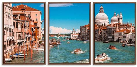 Idea4wall 3 Piece Framed Canvas Wall Art For Living Room Bedroom Italy
