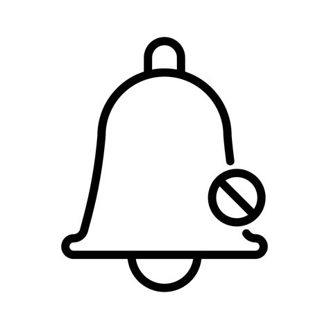 Block Notification Turn Off Notifications Bell Icon In Line Style