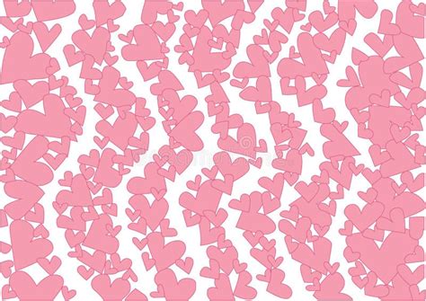 Heart Pink Pattern Design Creative On White Background Design