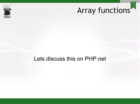arrays in php ppt programming languages computing