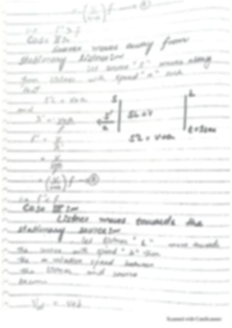 Solution Doppler Effect Detail Notes Studypool