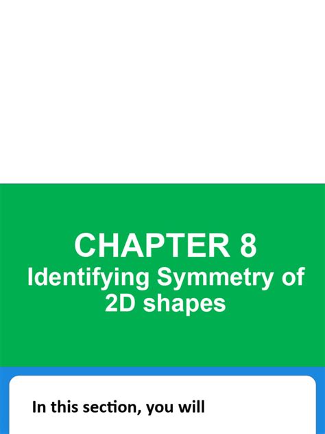 Grade 6 C8 8 1 Identifying Symmetry Of 2d Shapes Pdf Symmetry Shape