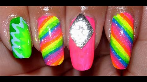 Neon Rainbow Nails YouTube