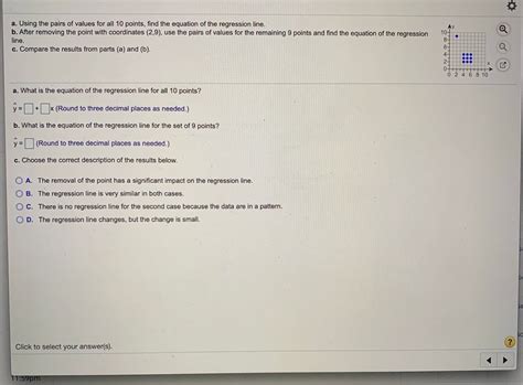 Answered A Using The Pairs Of Values For All 10 Bartleby