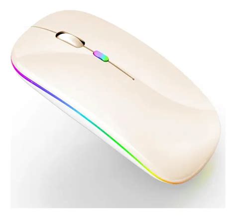 Mouse Inalámbrico Peibo Bluetooth Usb C Luz Led Blanco Mercadolibre