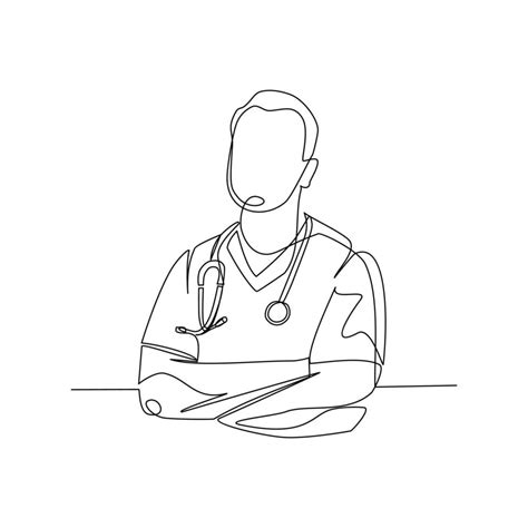 Vector Illustration Doctoral Hand Drawn In Line Art Style 15517913