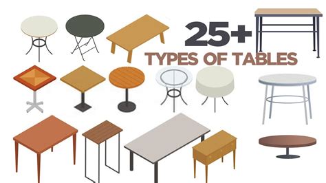 25 Different Types Of Tables In English Vocabulary Table Names YouTube