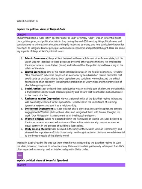 Week 6 Notes Gpt Download Free Pdf Ruhollah Khomeini Islamism