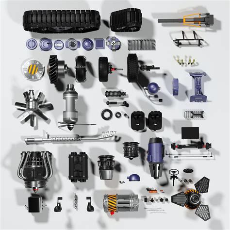 Spare Parts 3d Model 10 Max Fbx Obj Free3d
