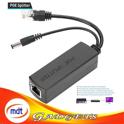 Active Poe Splitter Power Over Ethernet 48v To 12v 1a 2a 10 100