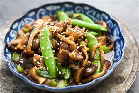 Mushroom Stir Fry With Peas Recipe