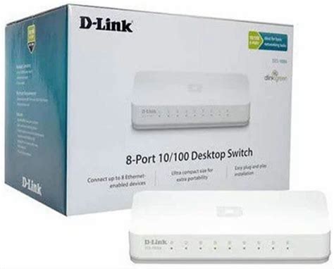 DES C D LINK PORT UNMANAGED NETWORK SWITCH At Piece D Link Fast Ethernet Switch In